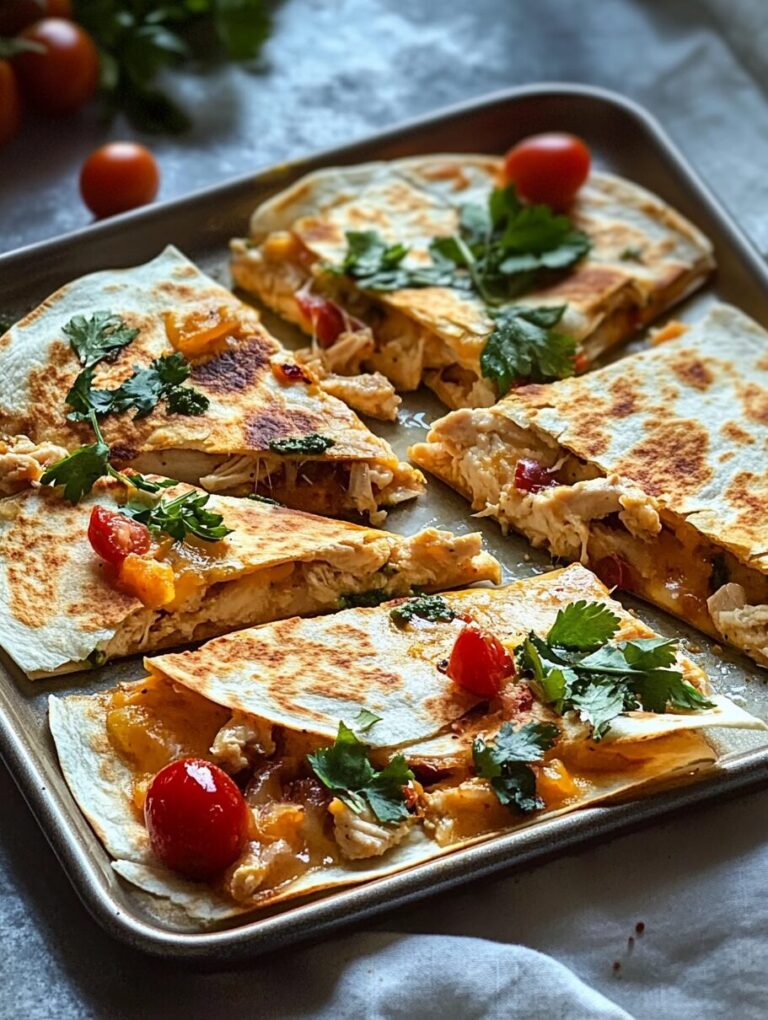 Sheet Pan Chicken Quesadillas – Sandra Recipes