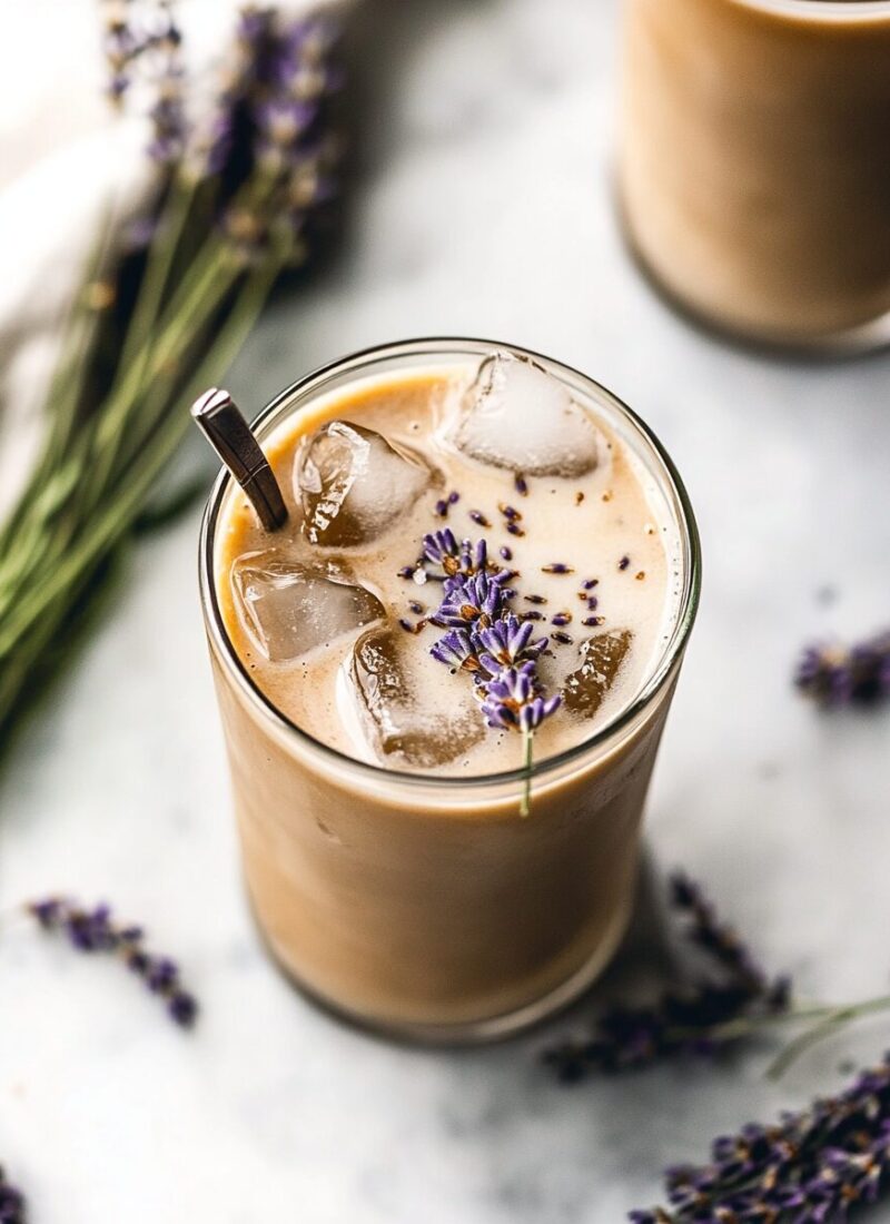 Iced Honey Lavender Latte - Sandra Recipes