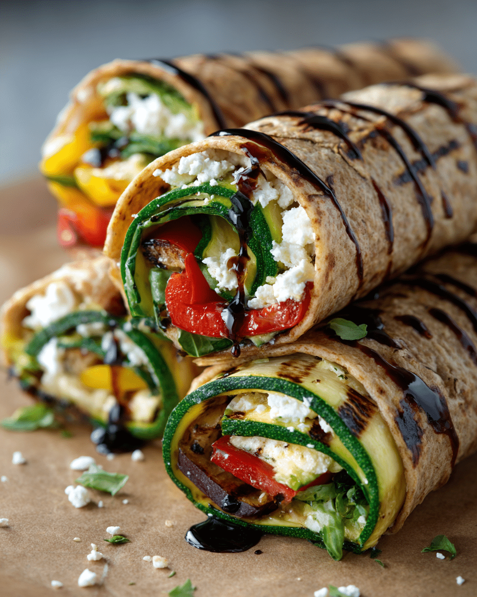 Grilled Veggie & Goat Cheese Wraps – Sandra Recipes