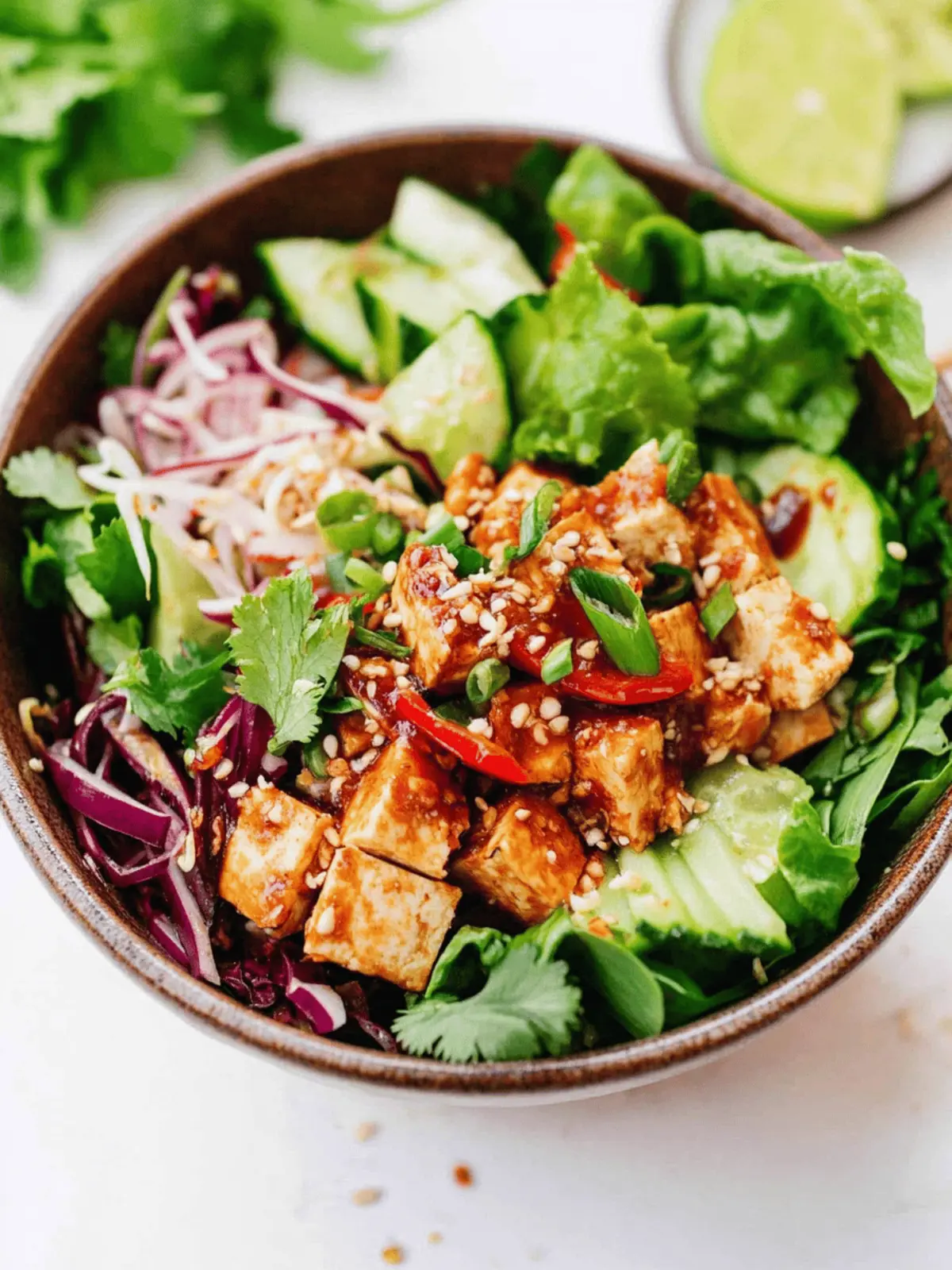 Spicy Tofu Salad Bowls: Quick & Crunchy Plant-Based Bliss – Sandra Recipes